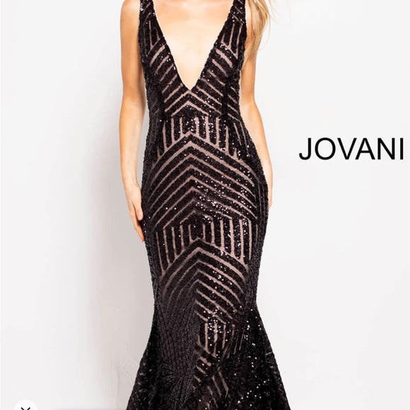 Jovani | Dresses | Jovani Black Geometric Prom Dress 59762 | Poshmark
